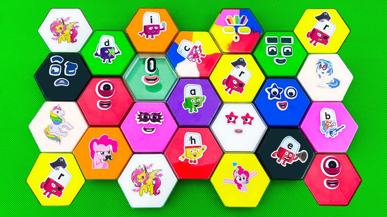 Rainbow CLAY: Looking Numberblocks, Alphablocks, Little Pony with SLIME ...