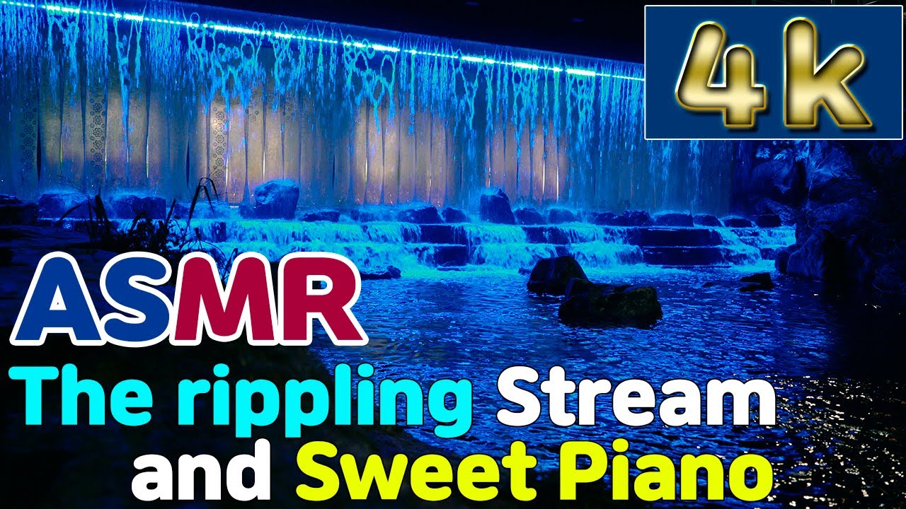 CHOOMsDA,ASMR, rippling stream sound,부천심곡천,시냇물소리,SWEET PIANO,nature sound,healing music ...