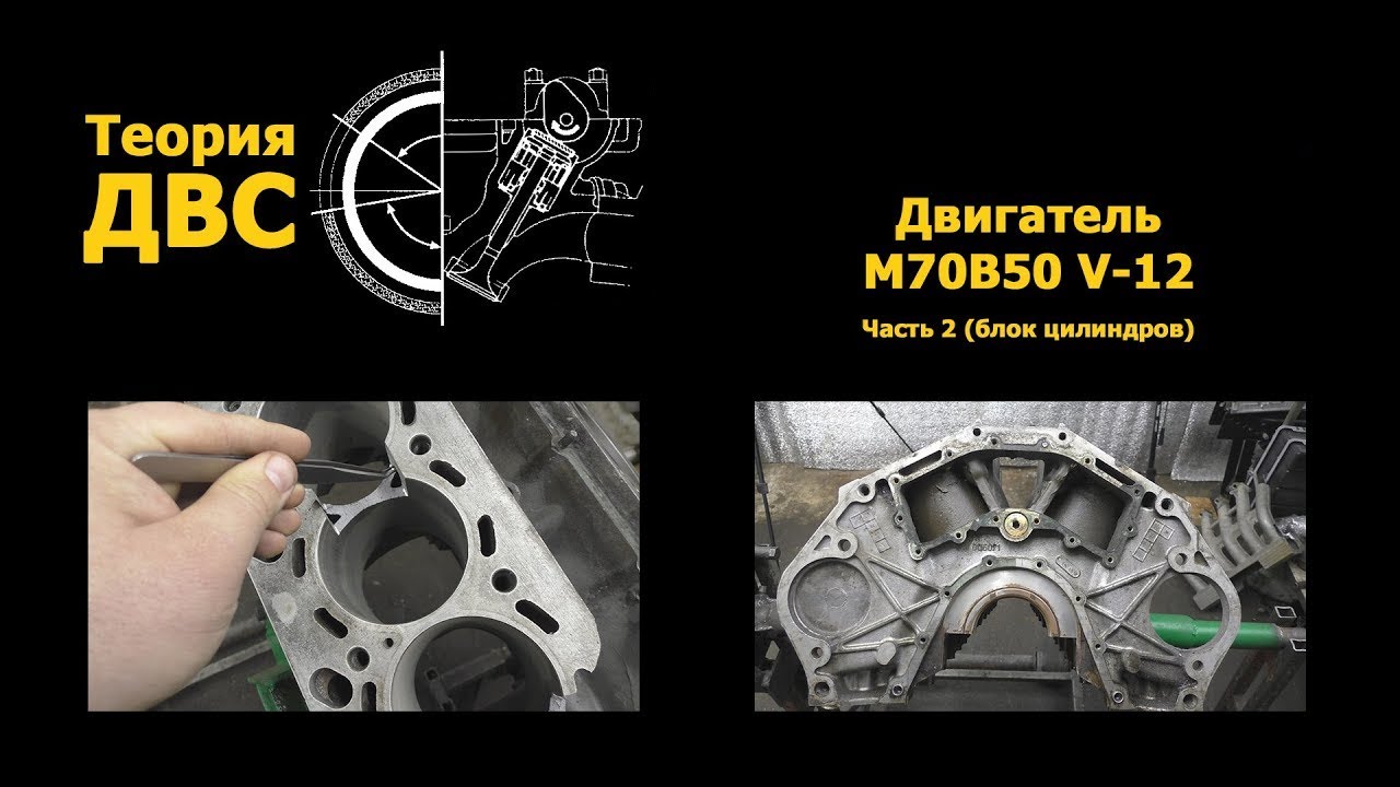 BMW Двигатель M70B50 V-12 Часть 2 (блок цилиндров) - YouTube
