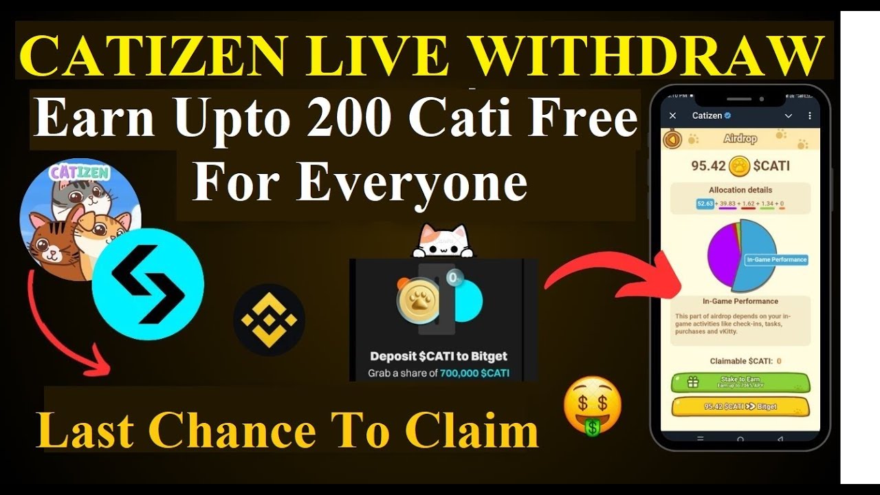 Earn Free $200 CATI Bonus || How To Get Free $CATI || How To Withdrawal ...