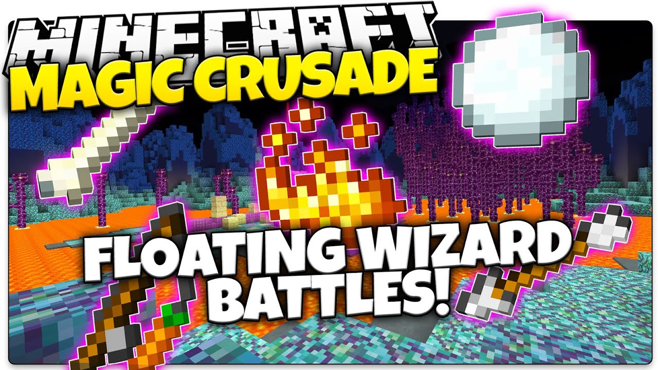 Minecraft 1.9 | FLOATING MAGIC WIZARD BATTLES! | Magic Crusade ...