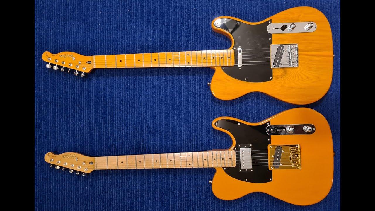 Harley Benton TE-53KR vs TE-52 sound no talk HD 720p - YouTube