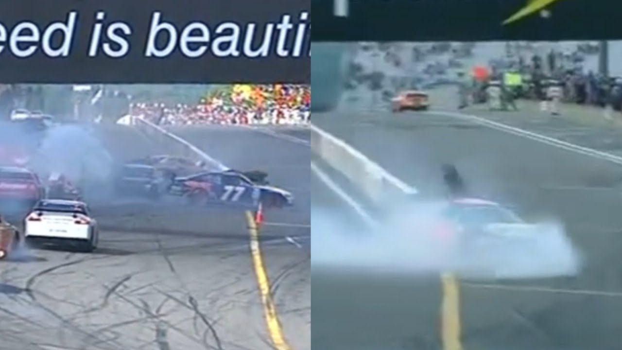Sam Hornish Jr. and Cole Custer Crash NCC 238 - YouTube