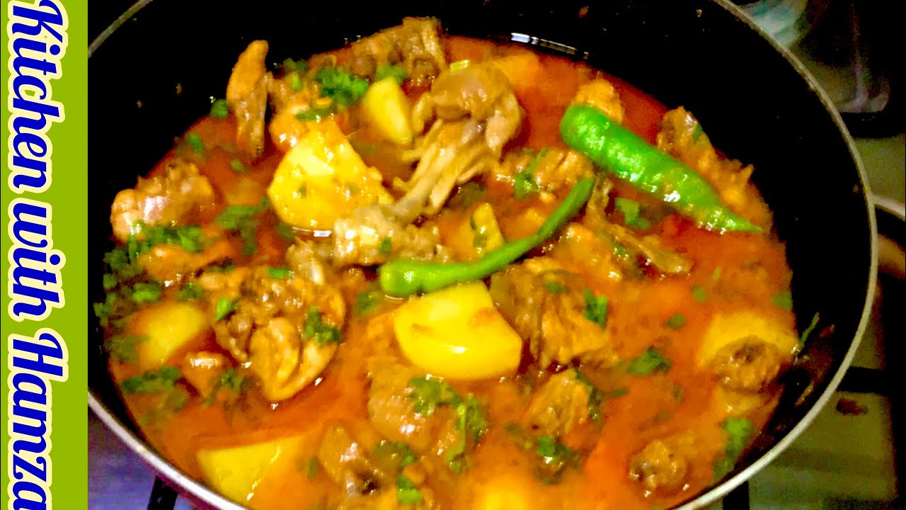 Aloo Chicken | Aloo Chicken Shorba | Aloo Gosht | Recipe by Kitchen ...
