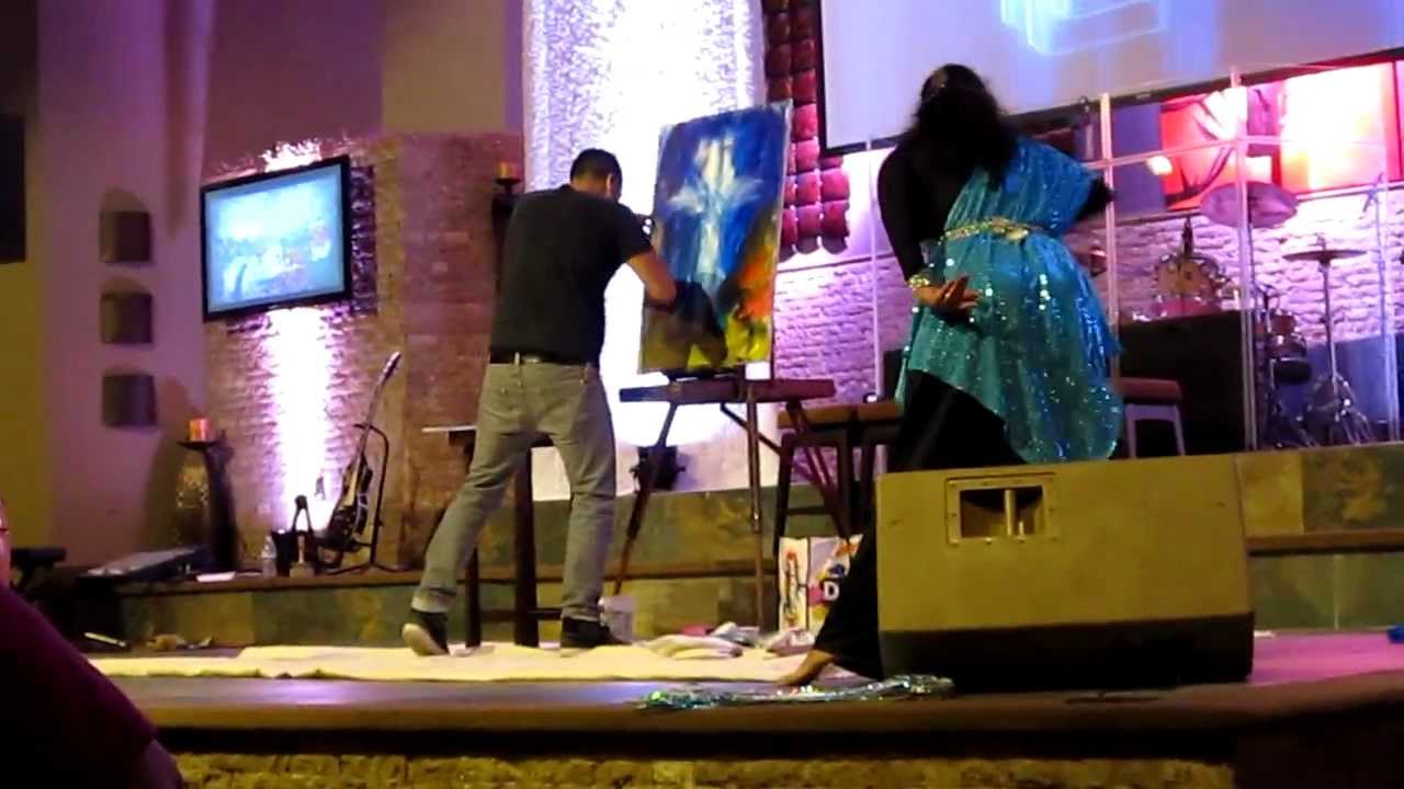 "The Cross" Live Worship Painting and Dance - YouTube