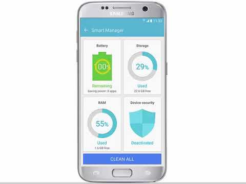 How to use Samsung Smart Manager on Samsung Galaxy S7 - YouTube