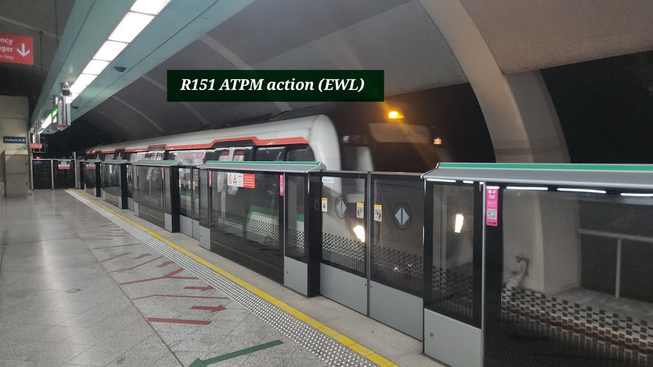 (ATPM Arrival)[SMRT] R151 827/828 EWL arriving into EW6 Kembangan - YouTube