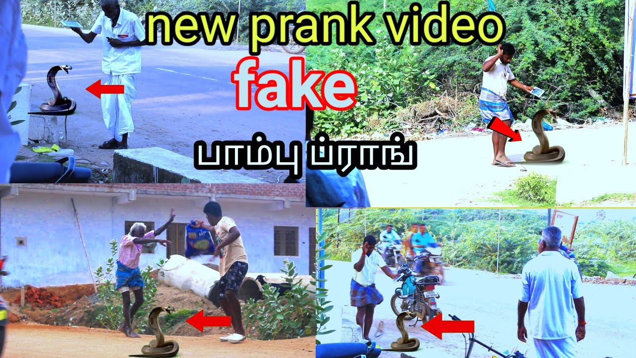 மூட்டை fake snake with tab prank most watch new prank video||comedy 🤣🤣 ...