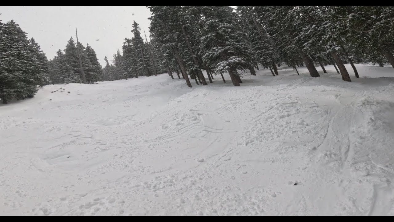 AZ Snowbowl - Challenging and Fun Trail in a Snowstorm! - YouTube