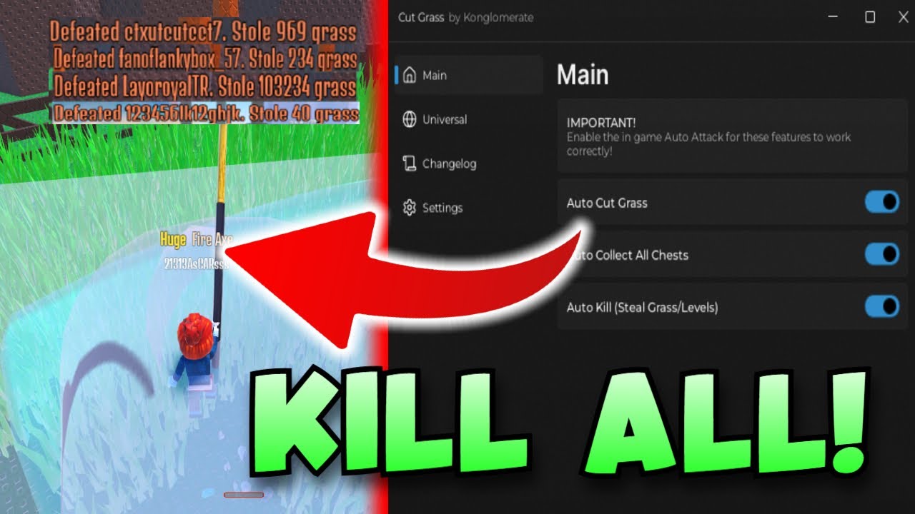 Cut Grass Script Roblox ️KILL ALL, INF CHESTS, AUTO CUT GRASS + MORE! SUPER OP SCRIPT! - YouTube