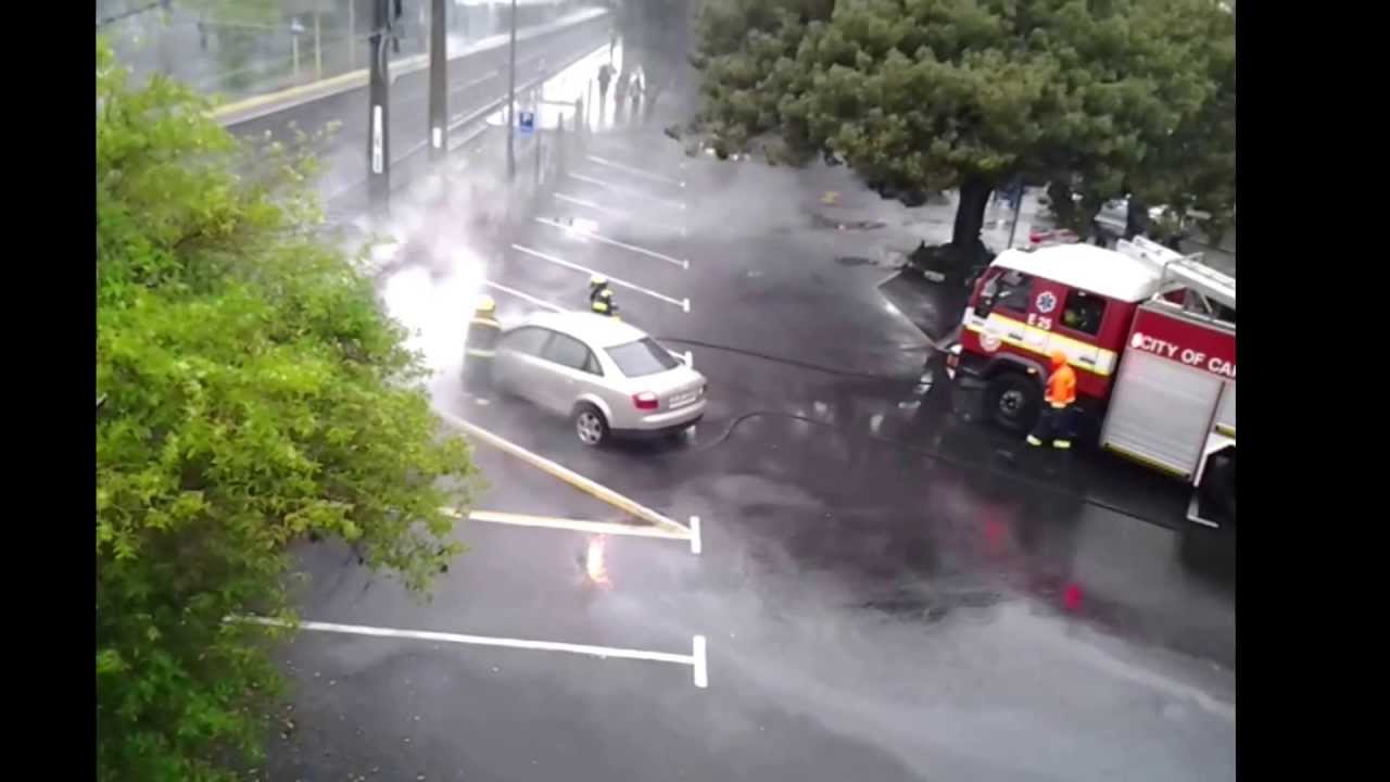 Audi A4 on Fire - YouTube