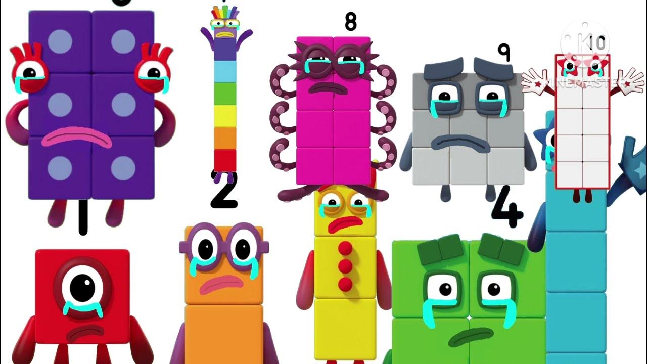 numberblocks crying 1 to 10 - YouTube
