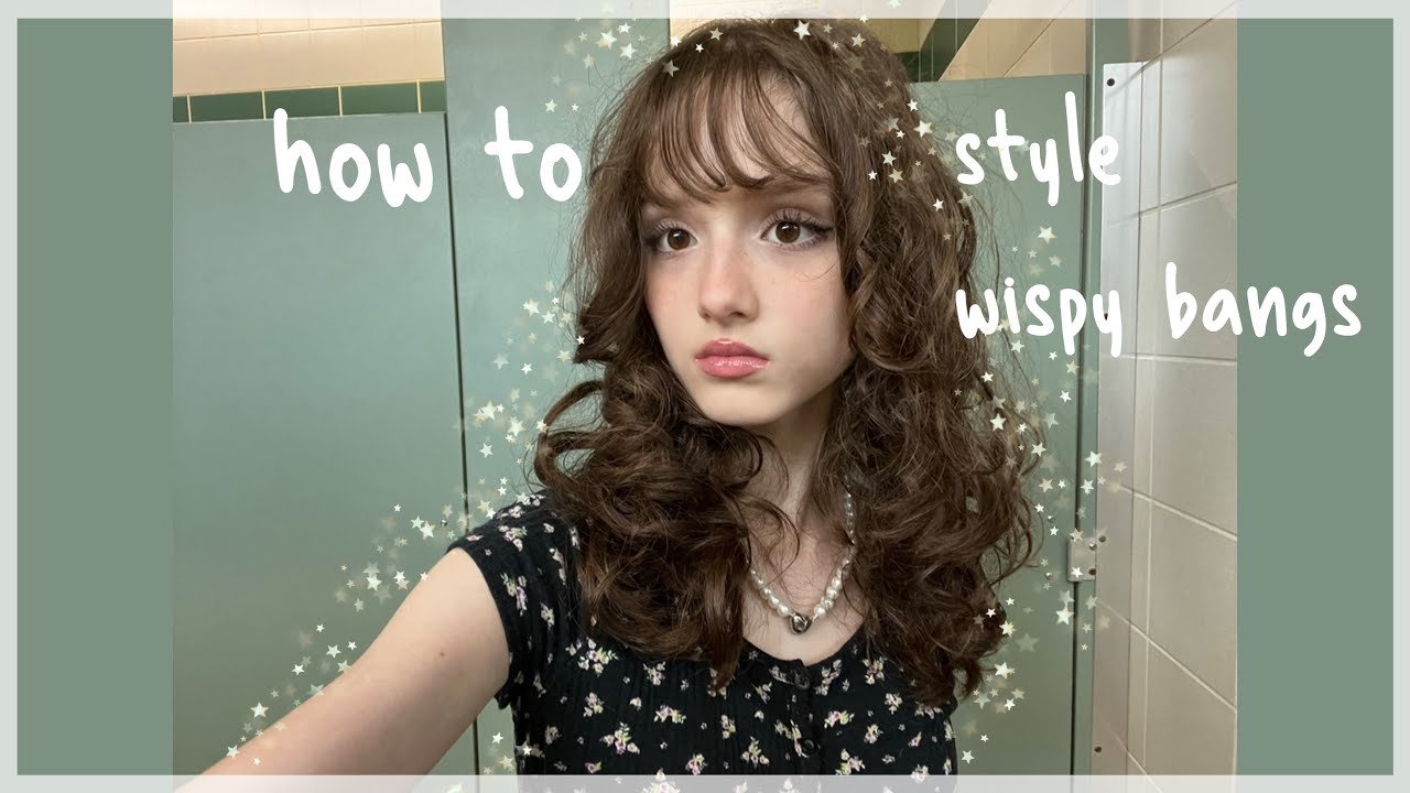 how to STYLE wispy BANGS! quick and easy tutorial! #style - YouTube