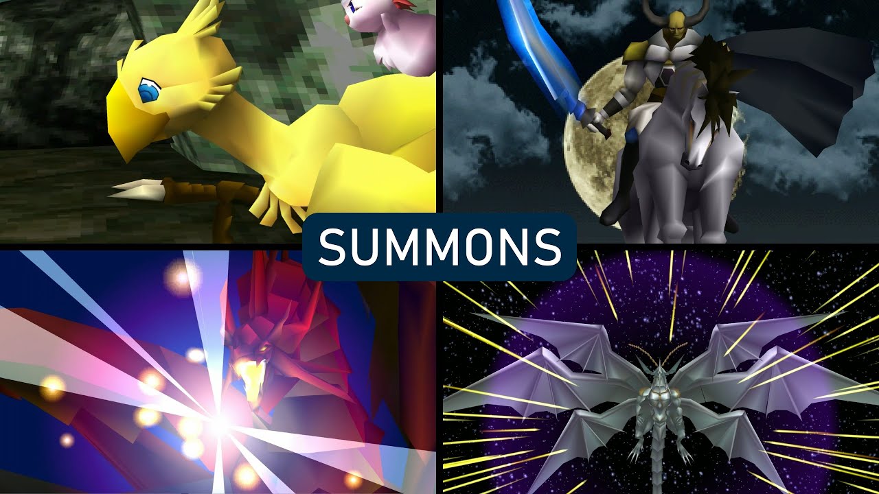 Final Fantasy VII - All Summons - YouTube