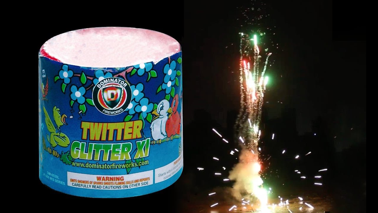 Twitter Glitter XL Dominator Fireworks - YouTube