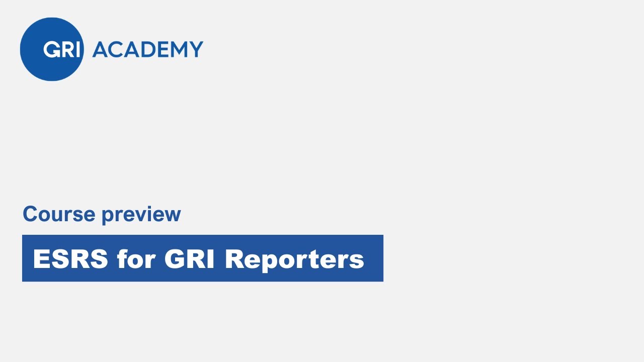 ESRS for GRI Reporters - YouTube