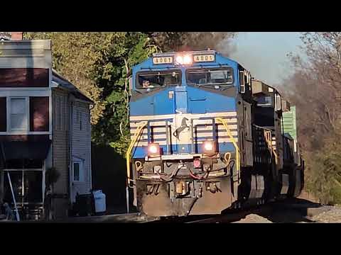 NS 4001 Leads NS 4459 NS 1078 NS 9976 on NS 27A Passing Through in Boyce VA - YouTube