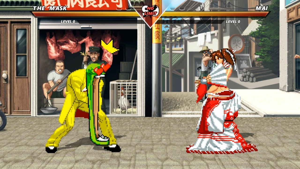 THE MASK vs MAI SHIRANUI - High level insane fight - YouTube