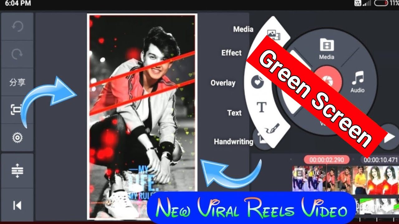 New Viral Reels Video Editing | Green Screen Video Tutorial - YouTube