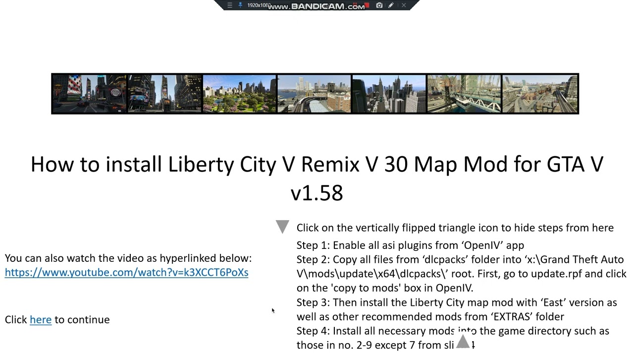 How to install Liberty City V Remix V 30 Map Mod for GTA V v1 58 - YouTube