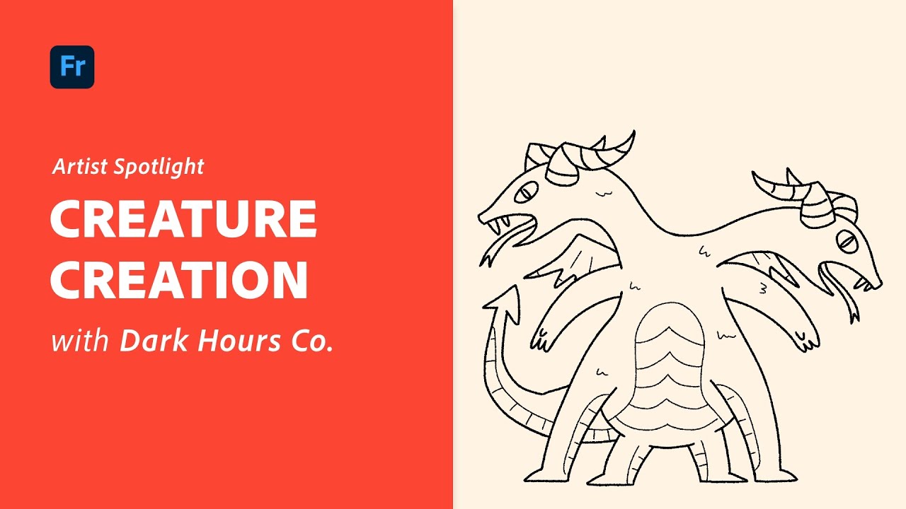 Creature creation in Adobe Fresco with Dark Hours Co. - YouTube