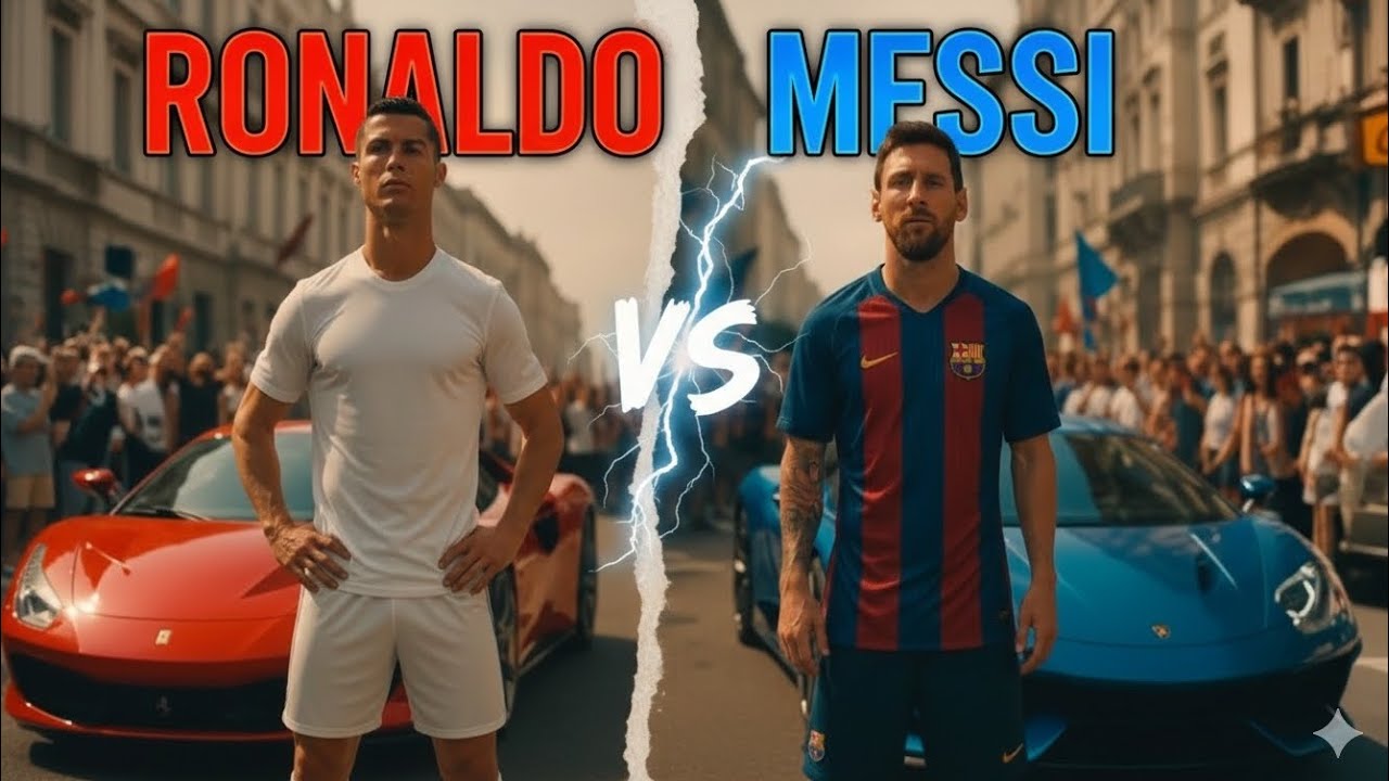 RONALDO vs MESSI: The Ultimate Car Race! 🏎️💨 (Who Will Win?)#Rolando # ...