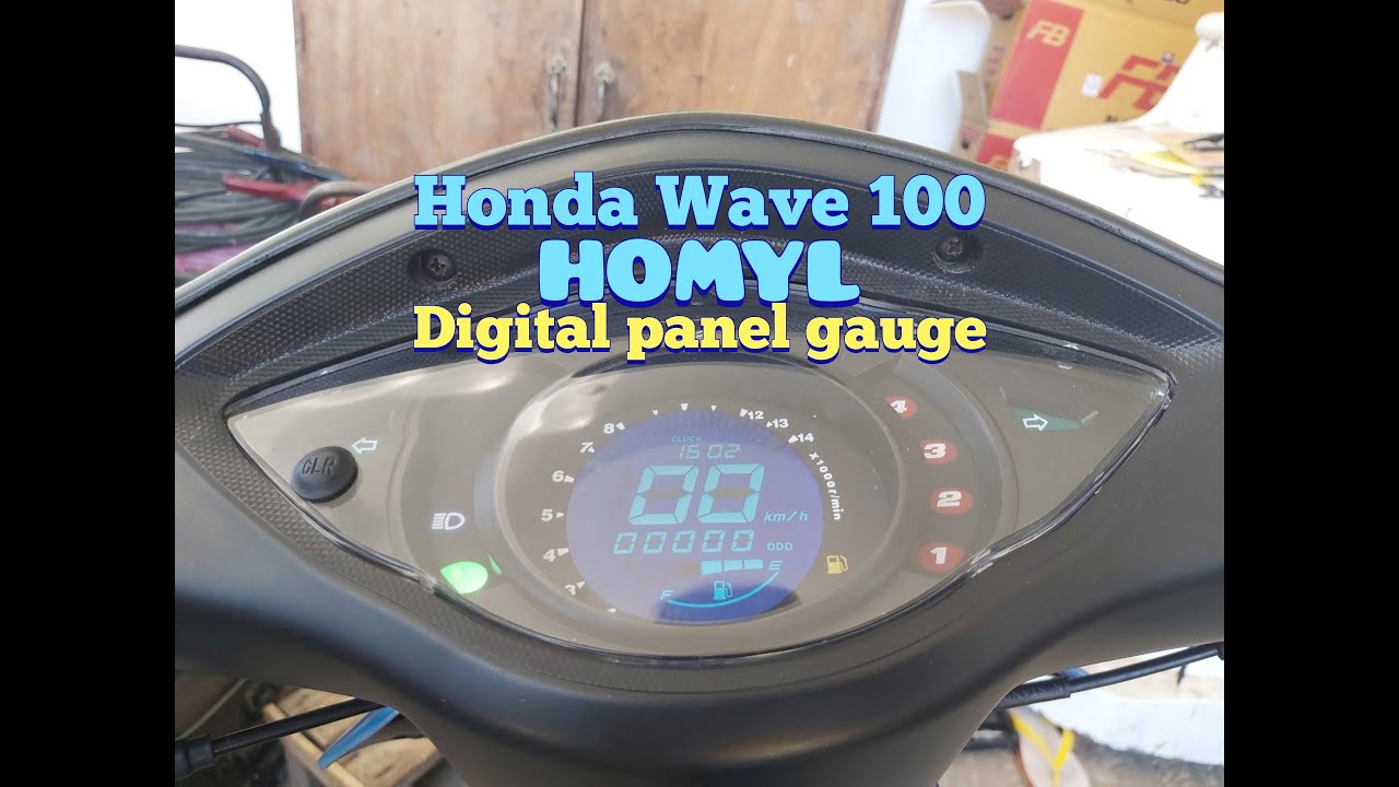 Honda Wave 100 Digital Panel Gauge installation - YouTube