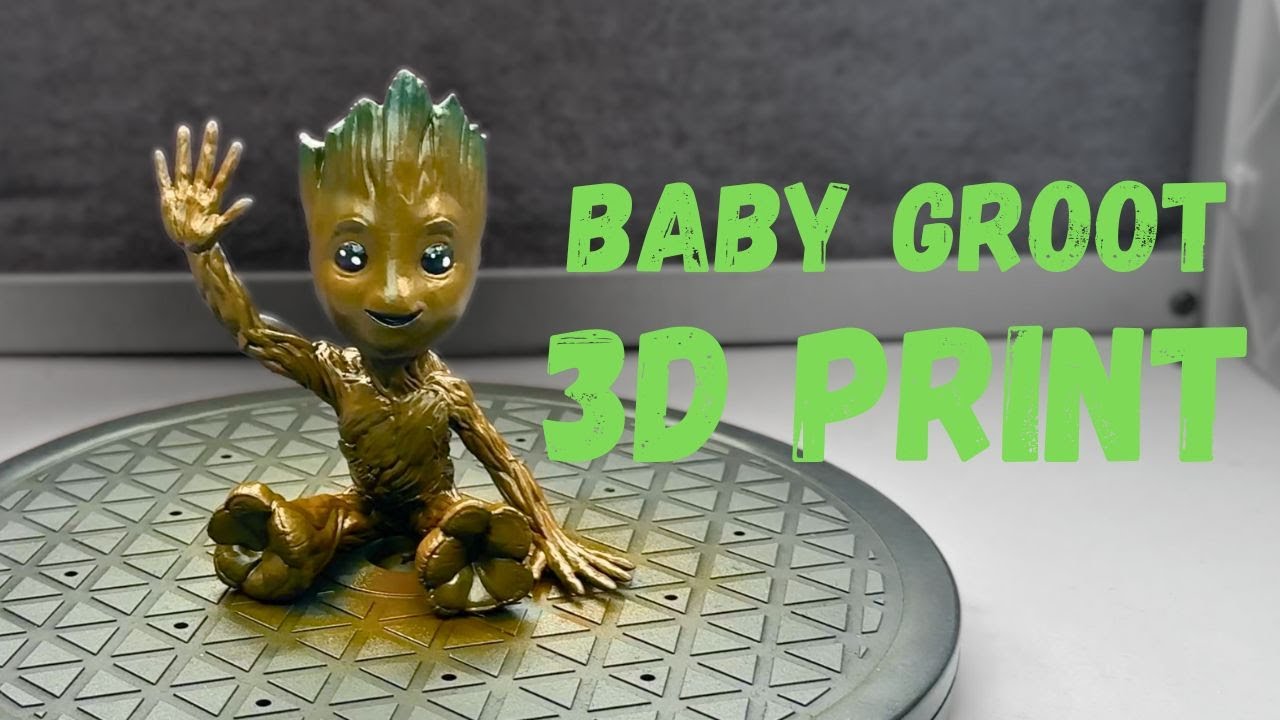 Baby Groot Resin 3D Print! (tutorial) - YouTube