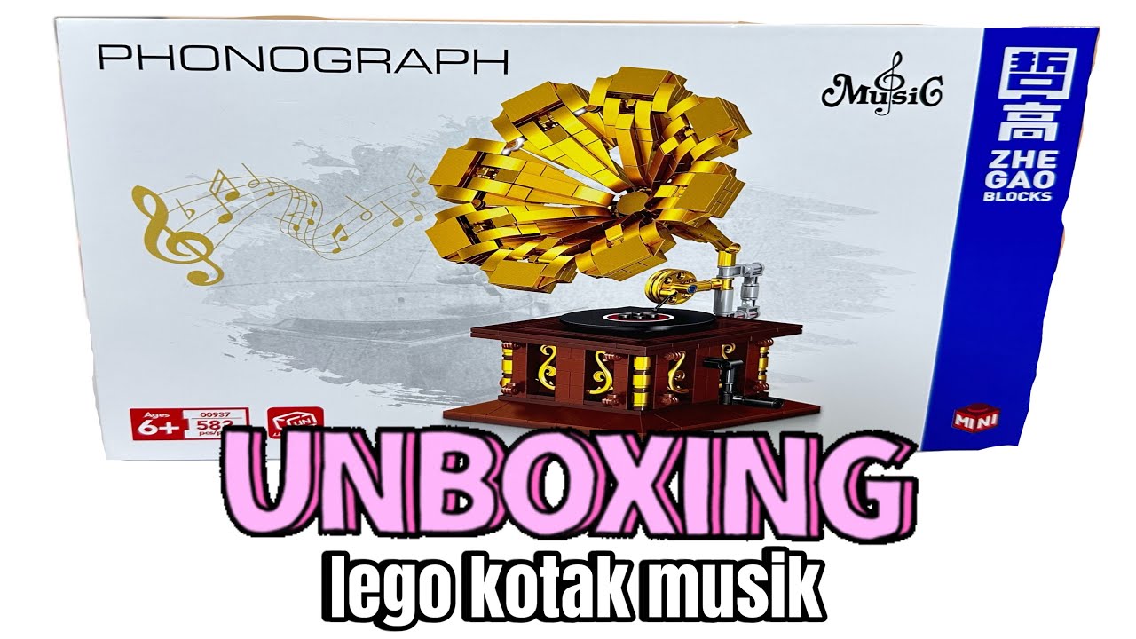 mini bricks phonograph by kkv | lego alat musik - YouTube