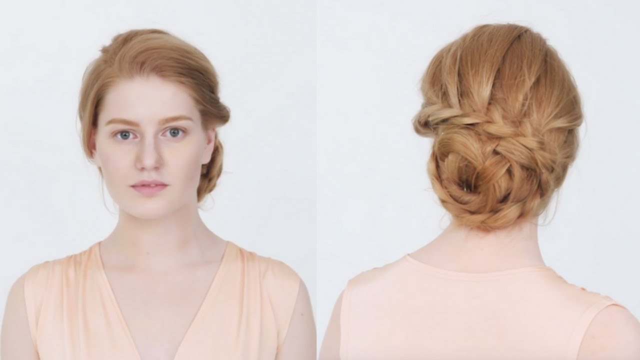 How to get the perfect Braided Side Updo - HSI - YouTube