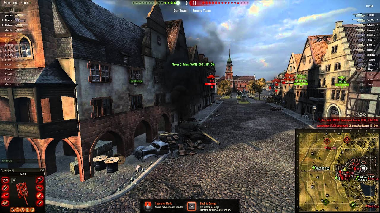 World of Tanks: IS-7 Siegfried Line | T-62a Redshire | Platoon Gameplay ...