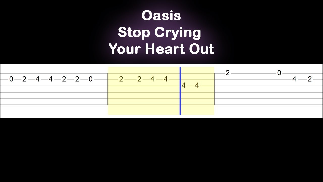 Oasis - Stop Crying Your Heart Out (Easy Guitar Tabs Tutorial) - YouTube