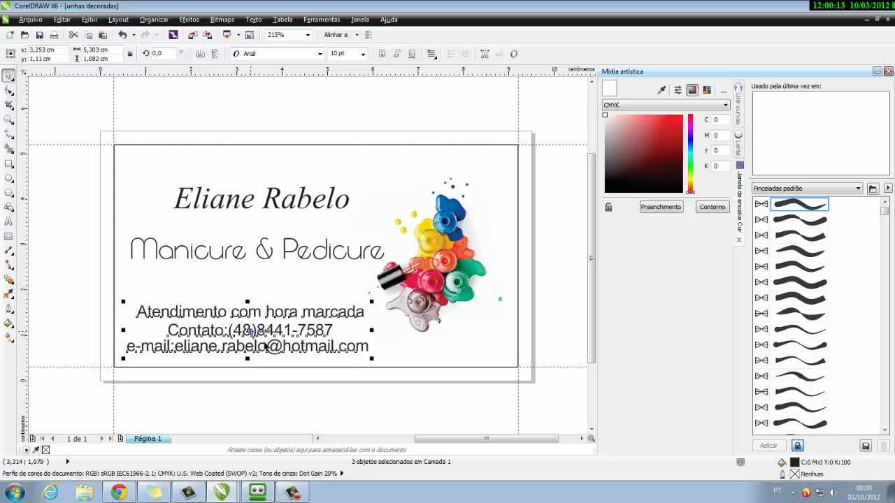 Vídeo Aula Corel_Draw CS6 - Cartão de Visita - YouTube