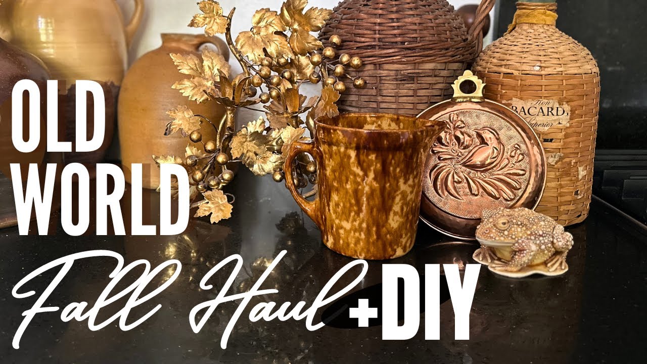 FALL THRIFT HAUL + DIY / OLD WORLD Home Decor - YouTube