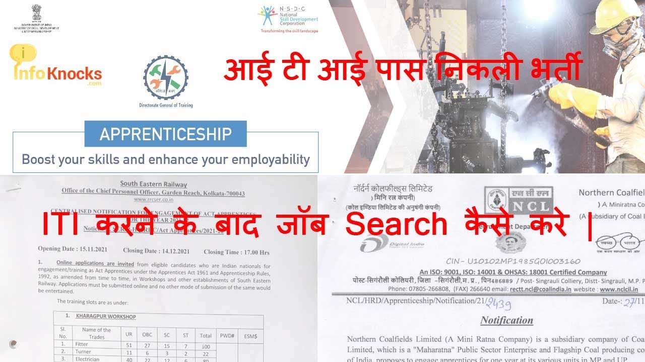 ITI नौकरी और अप्रेंटिस 2021 | ITI सरकारी नौकरी |Apprenticeship से ...