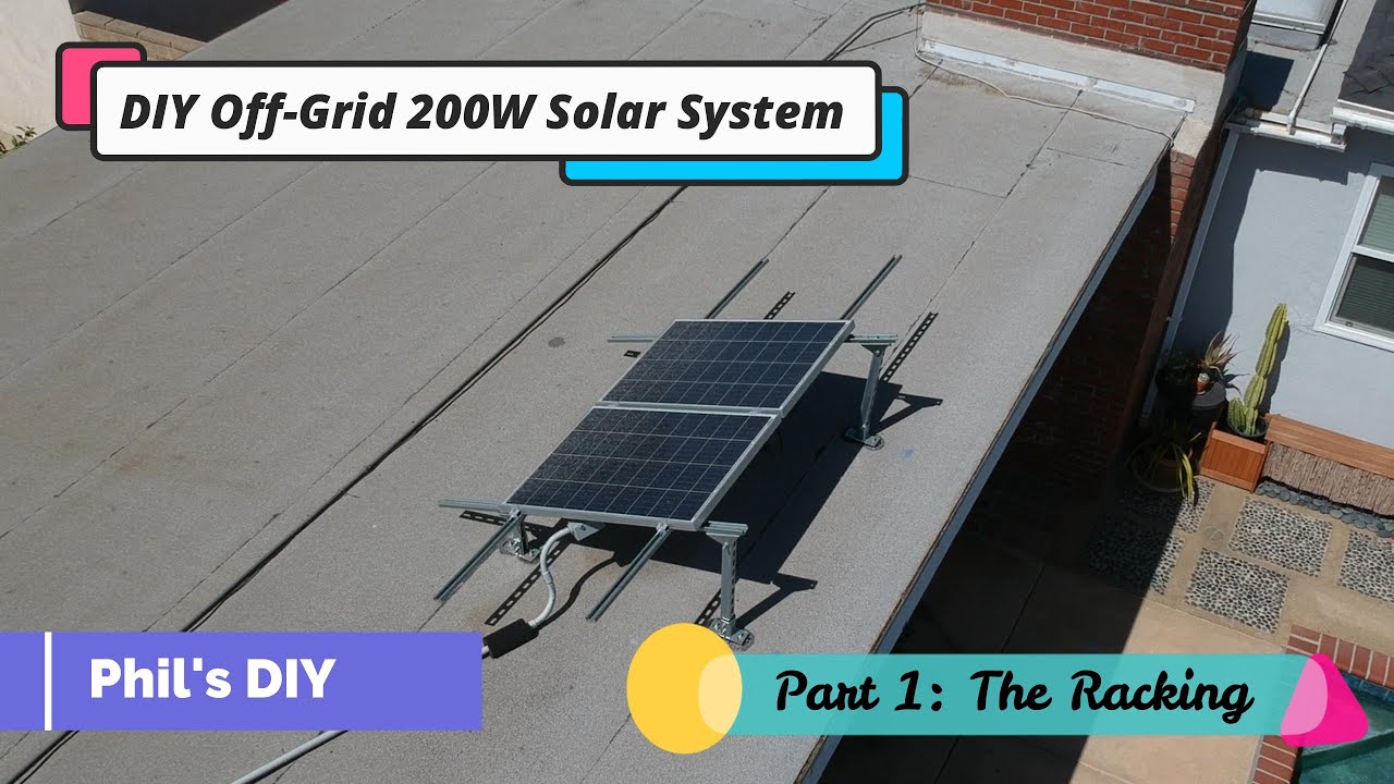 200W Off-Grid Solar Powered Garage - Part 1 - Racking (Eco-Worthy) with ...