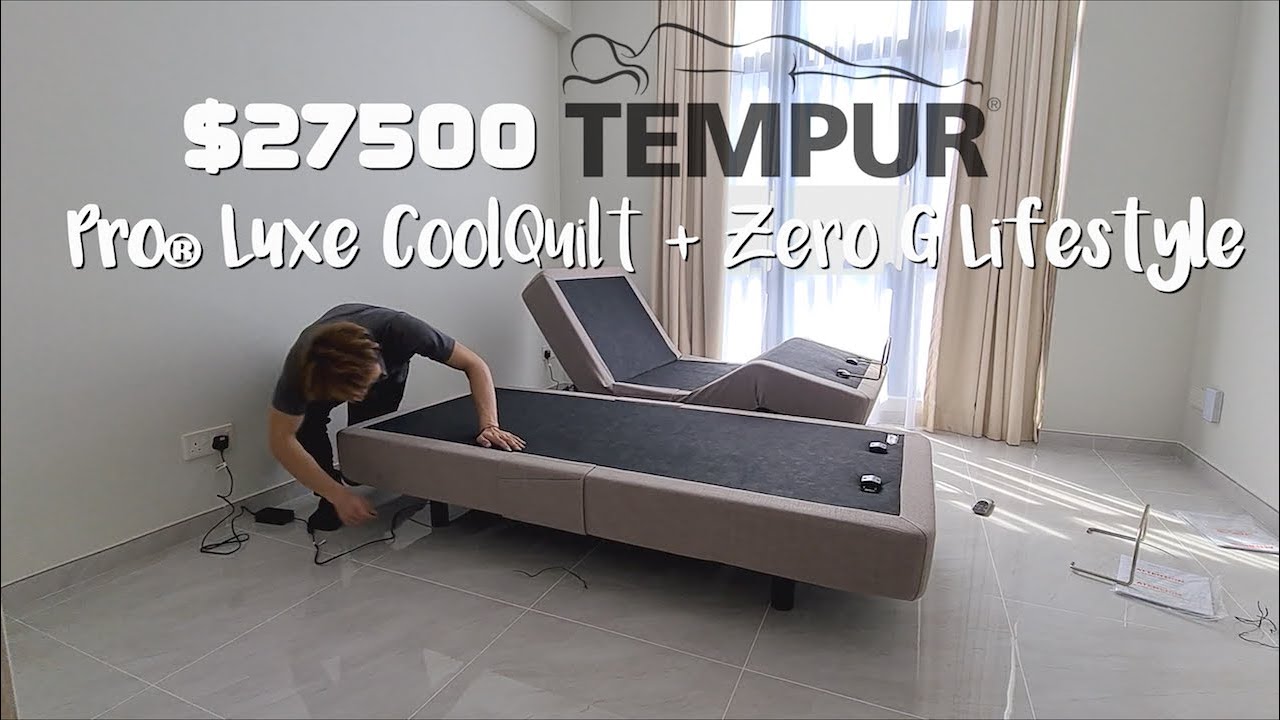 My new $27,500 bed! Tempur Pro Luxe CoolQuilt. Tempur Zero G Lifestyle. Hooga Tencel Modal ...