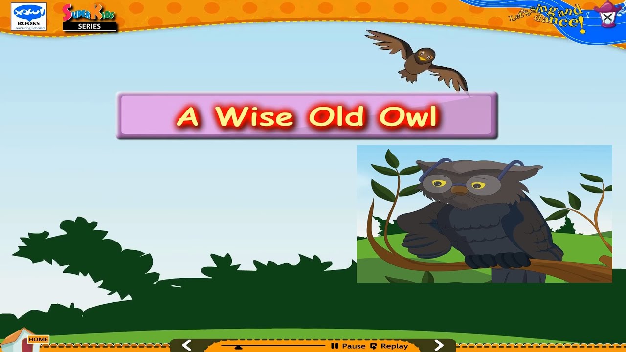 A Wise Old Owl I English Kindergarten Rhyme for Kids I Kids Songs - YouTube