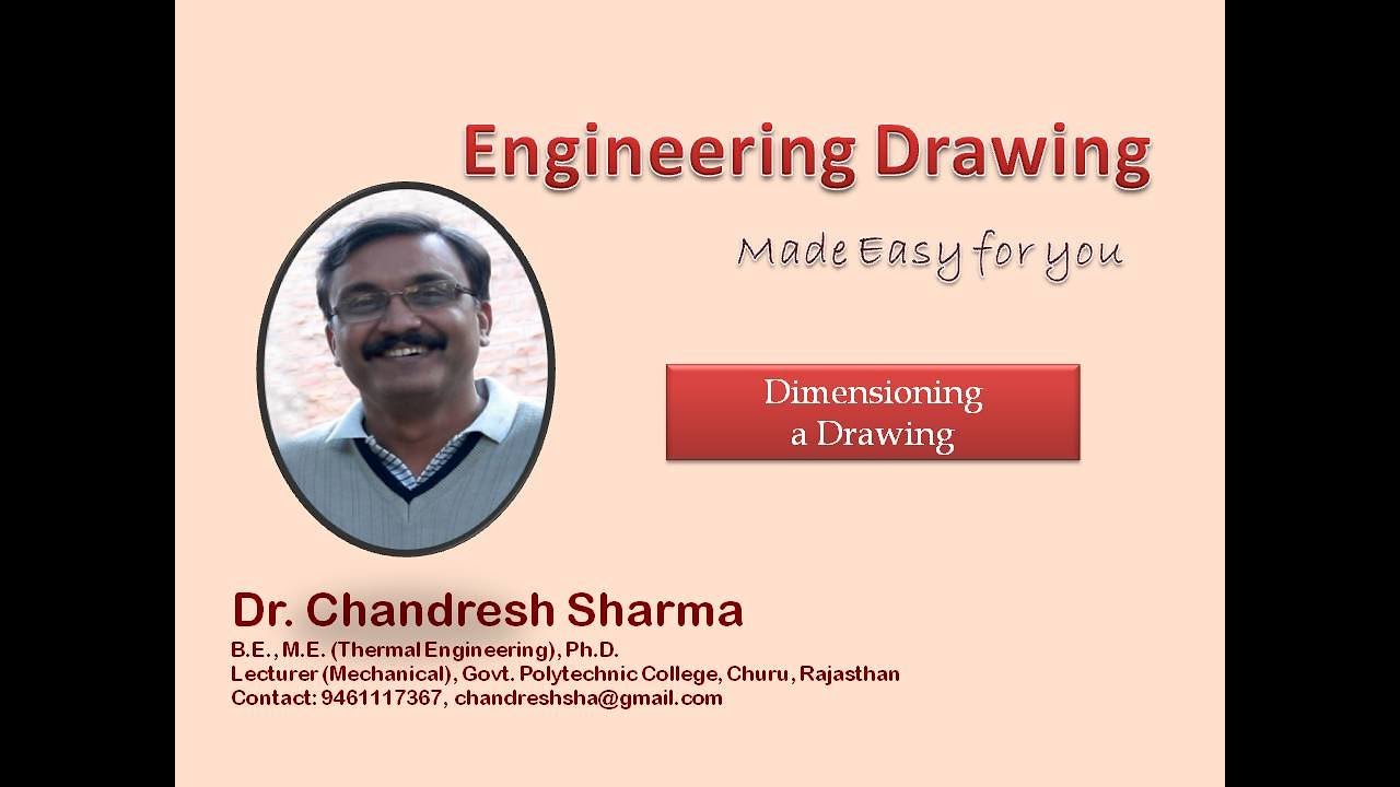 Dimensioning a drawing- Introduction - by Dr. Chandresh Sharma - YouTube