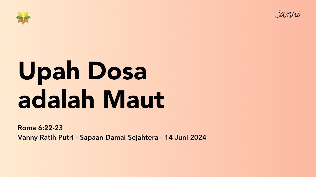 Upah Dosa adalah Maut - YouTube
