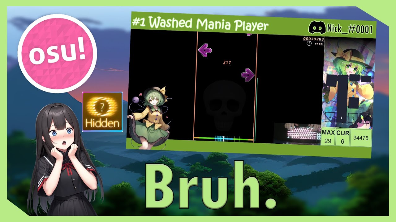 🔴He forgot to turn off hidden on osu!mania... - YouTube