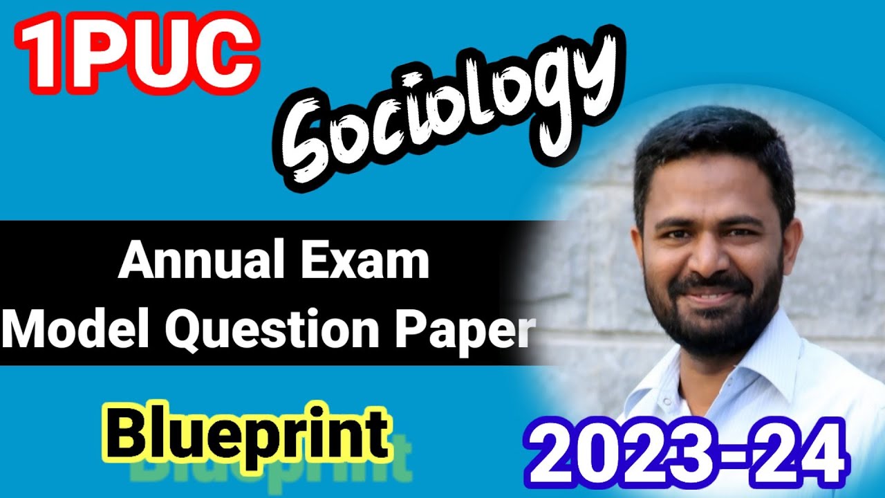 1PUC Sociology Model question paper for annual exam 2024 - YouTube