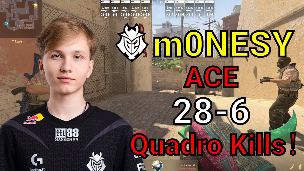 CS2 G2 m0NESY mirage ACE POV (28-6) voice comms | m0NESY CS | #cs2 #csgo - YouTube