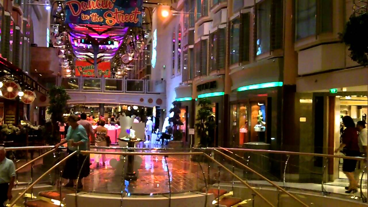 View of the Shopping Area onboard Freedom of the Seas June 2011 - YouTube