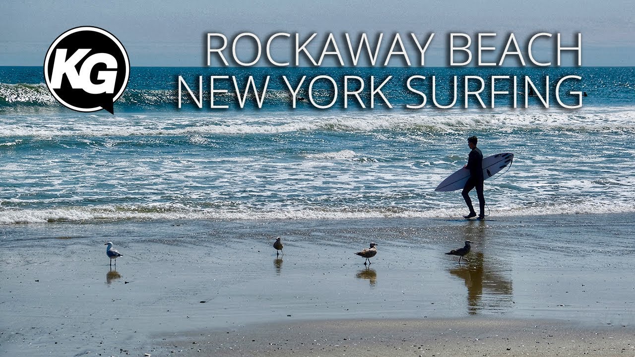 New York Surfing, Rockaway Beach 4K video by DJI Mavic Pro - YouTube
