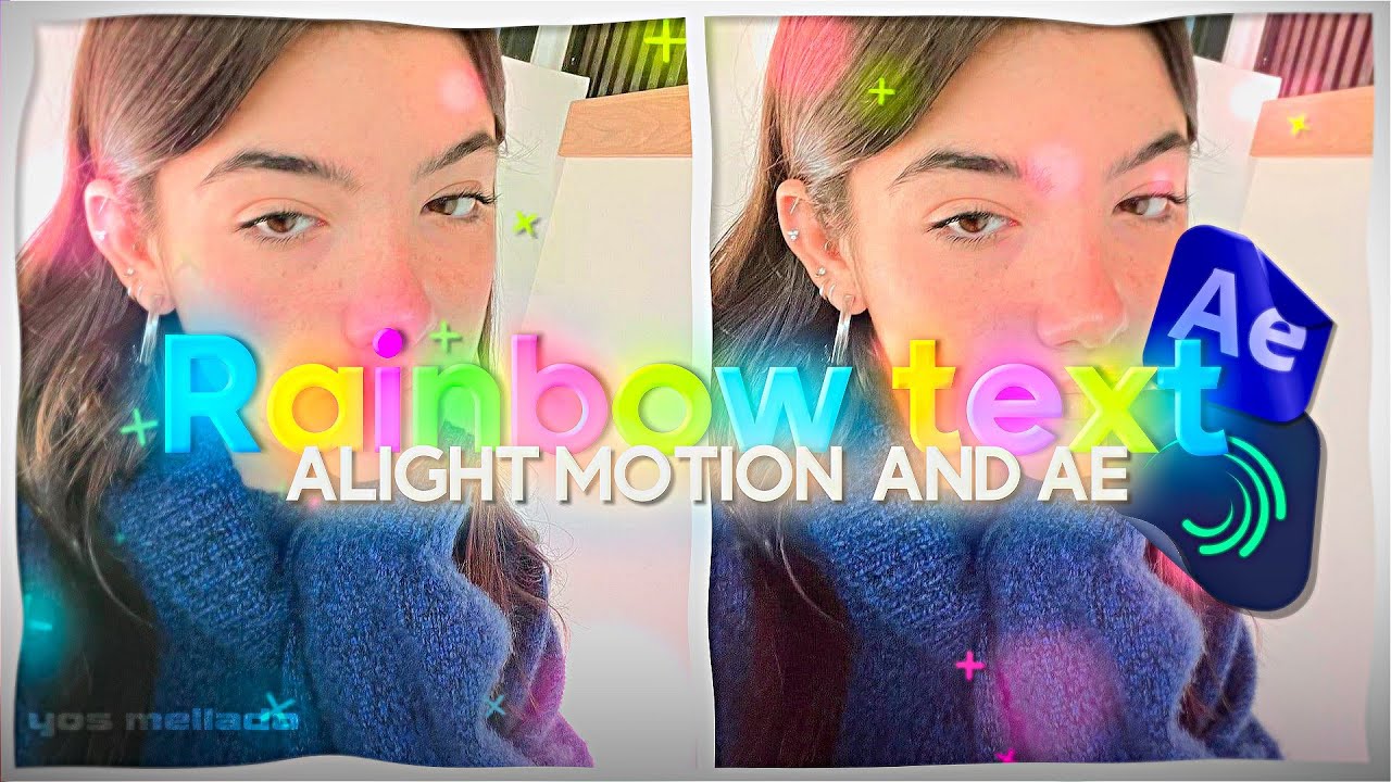 Rainbow text on Alight Motion and After Effects - YouTube