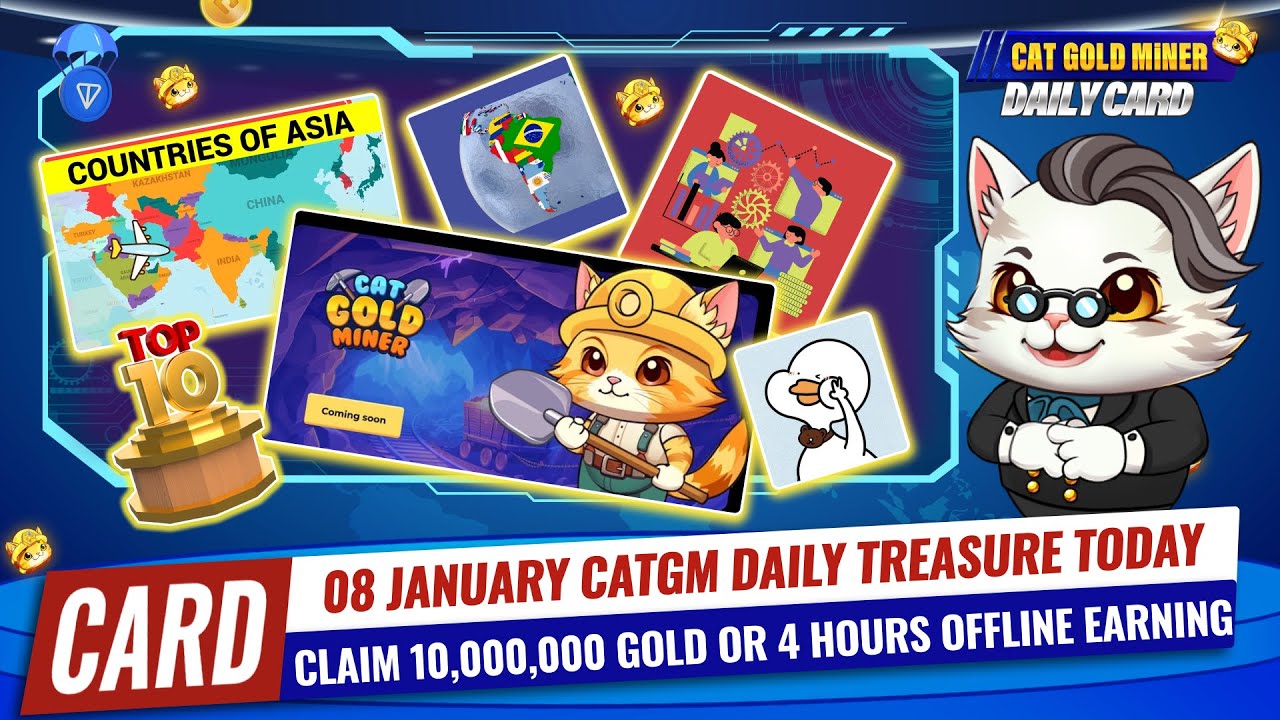 08 January CATGM Daily Treasure Today⚡️CAT GOLD MINER OFFICIAL - YouTube