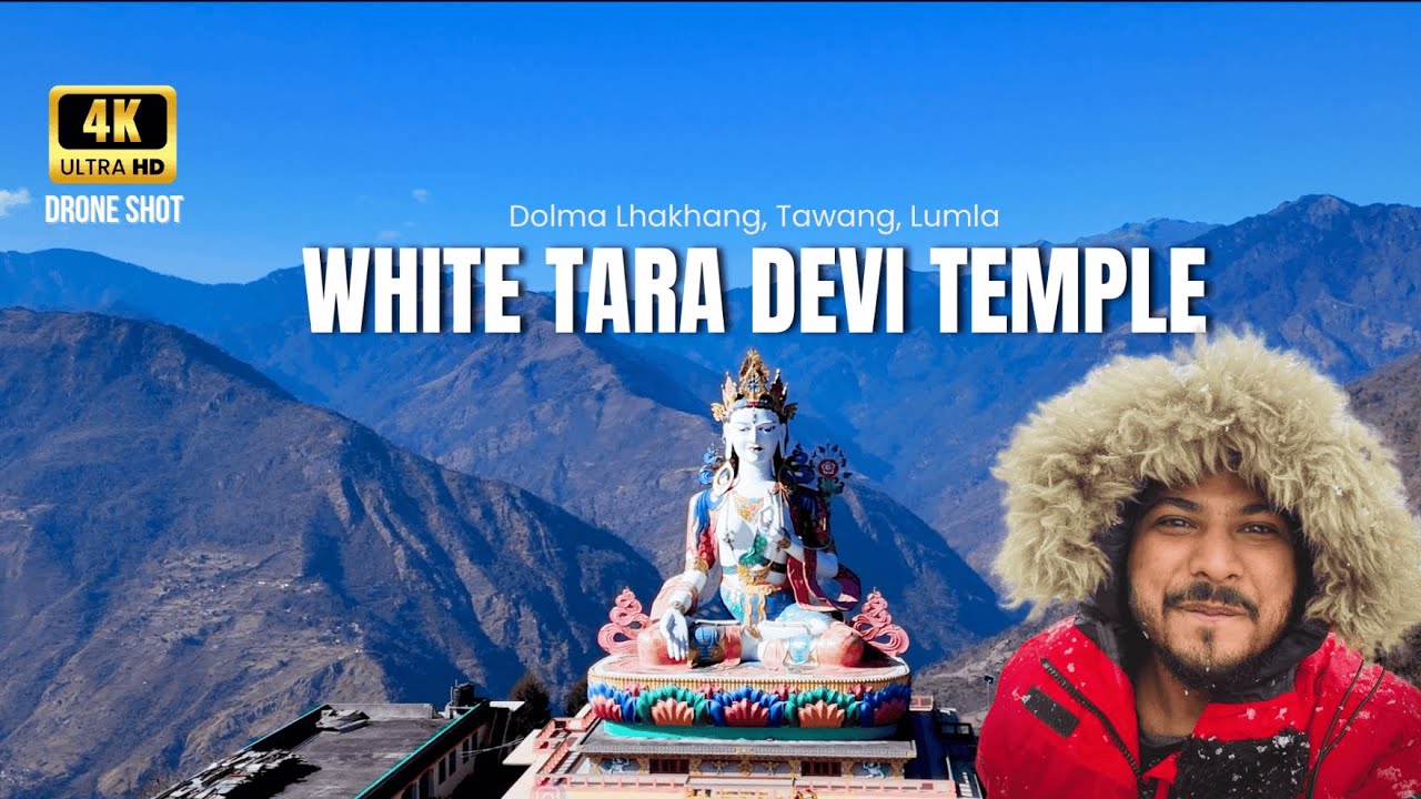 White Tara Devi Temple (Dolma Lhakhang), Tawang, Lumla Drone Shot - YouTube