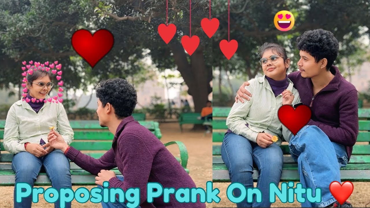 Proposing Prank On Nitu ️ || Nitu Crazy Girl - YouTube