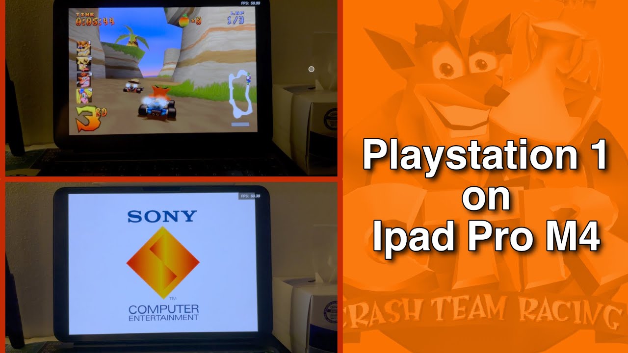 I Turn My Ipad Pro M4 into Playstation 1 - Crash Team Racing (CTR) on ...